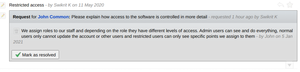 Requests – Audit Assistant Support